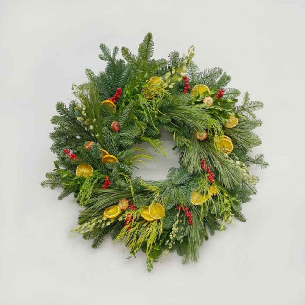 Noble Orange Wreath | Winter Wreath – Almanac Planting Co