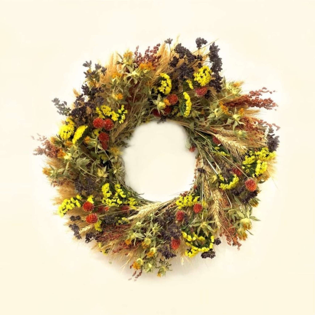 Yellow Oregano Wreath | Holiday Wreath – Almanac Planting Co